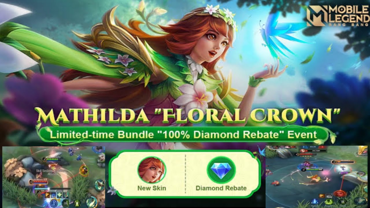 REVIEW SKIN MATHILDA FLORAL CROWN EVENT DIAMOND REBATE ! || MATHILDA ...