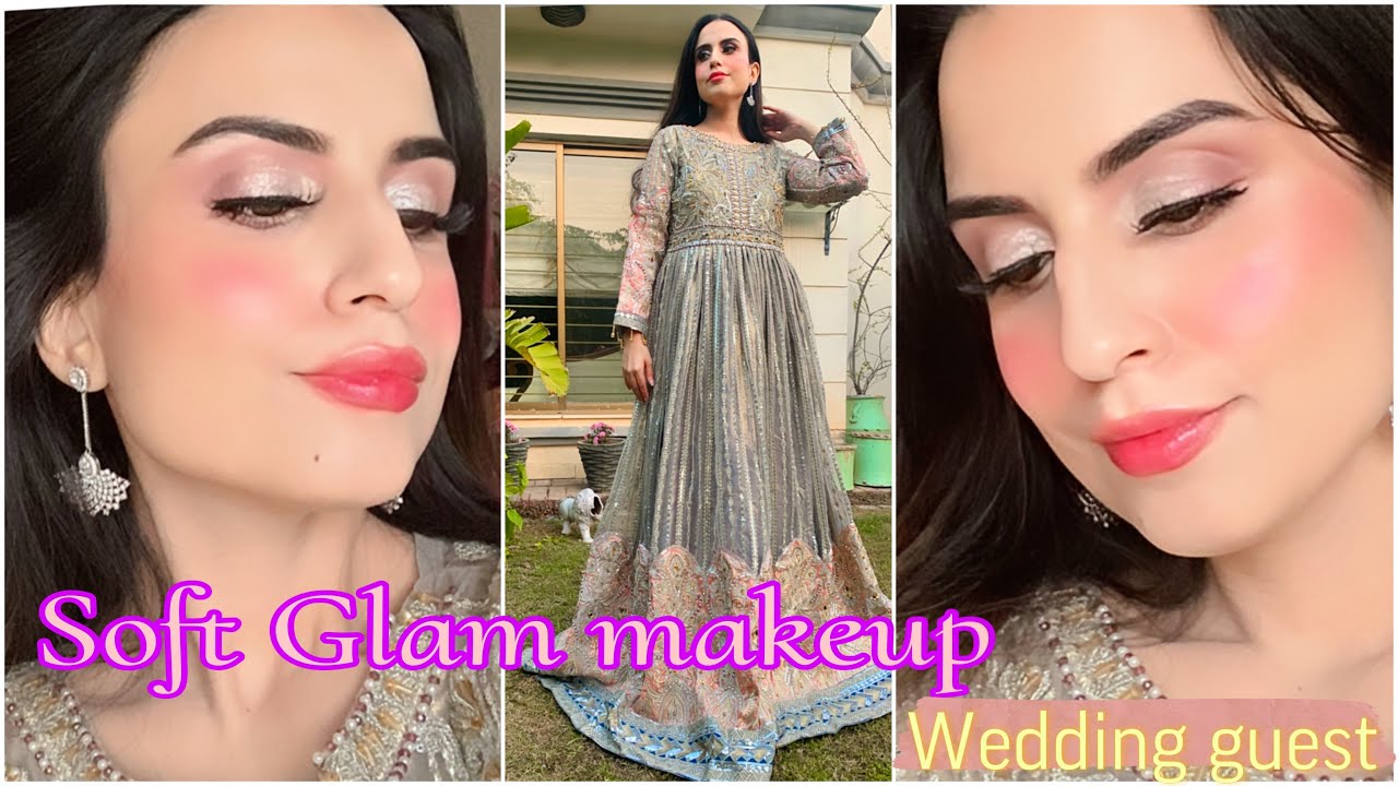 Soft Glam Makeup tutorial wedding guest||Soft wedding guest makeup||soft makeup look for ...