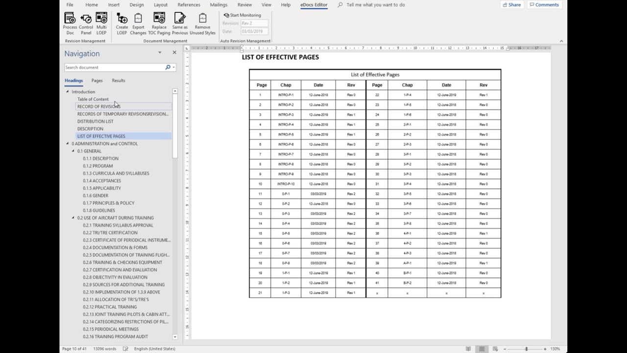 eDocs Editor V2.0 creating new Revision - YouTube