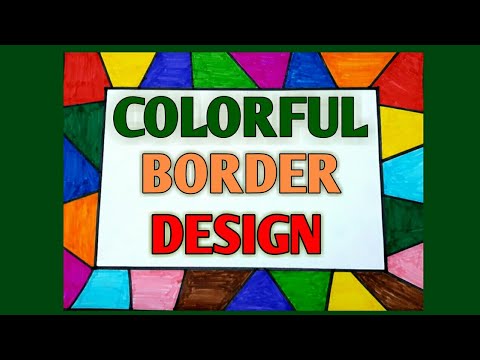 Colorful border design for school projects | Bold border design ...