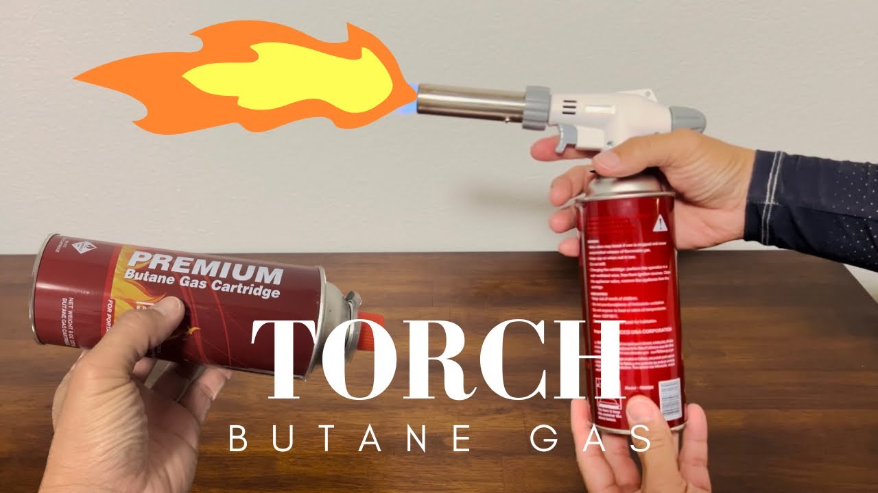 Flame Gun Torch and Premium Butane Gas Cartridge - YouTube