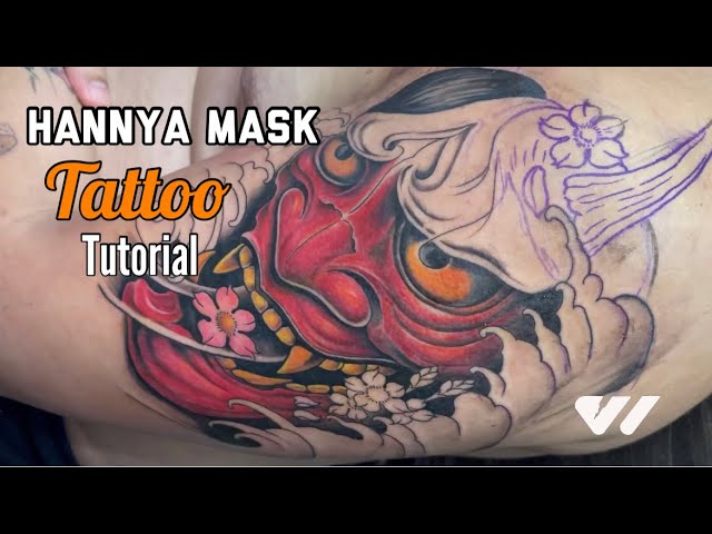 Oriental Hannya Mask Tattoos DRAGON W HANNYA MASK TATTOO ASIAN STYLE