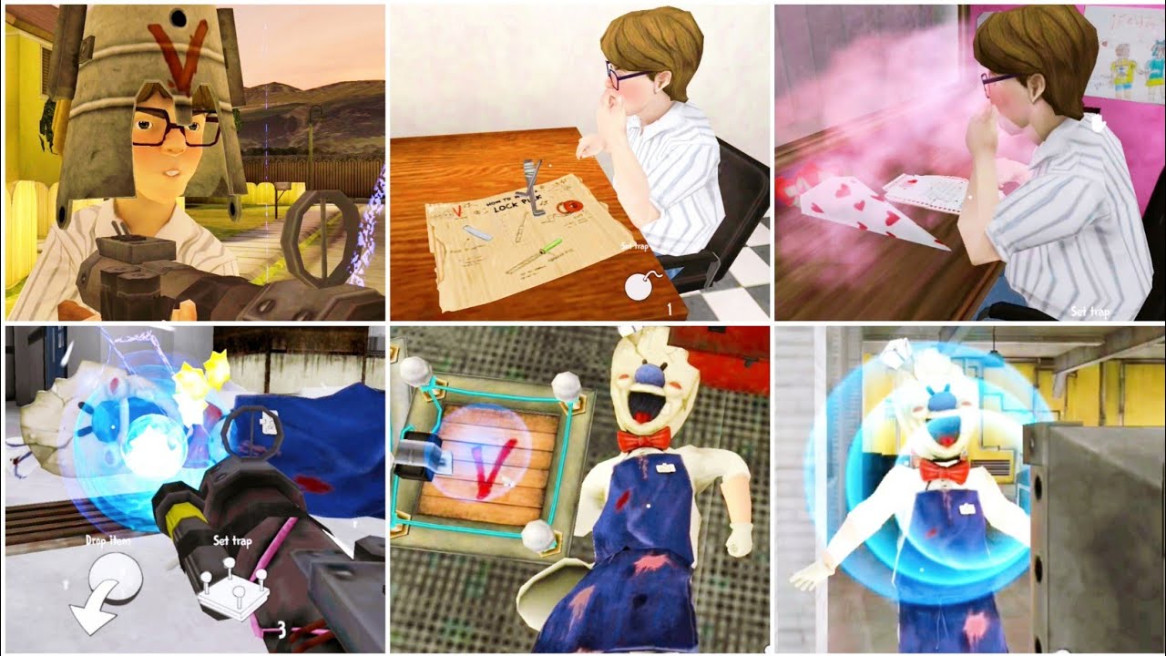 Ice Scream Saga All Mike's Invasions | Ice Scream 3 - Ice Scream 5 ...