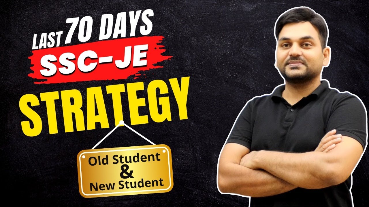 70 Days Strategy for SSCJE I Best youtube Strategy I Rajkamal sir I EE ...