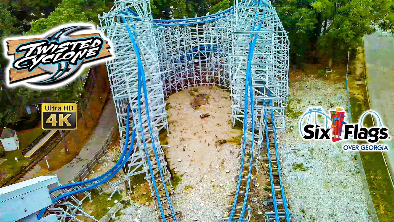 2021 Twisted Cyclone Roller Coaster On Ride Front Seat Ultra HD 4K POV ...