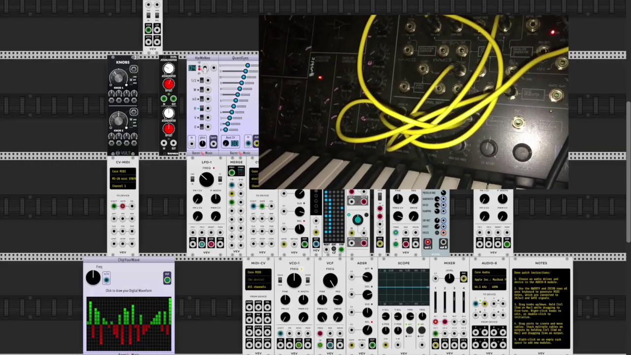 Secret Unlocked Simple Generative Ambient patch VCV Rack Korg MS20 mini Korg minologue - YouTube