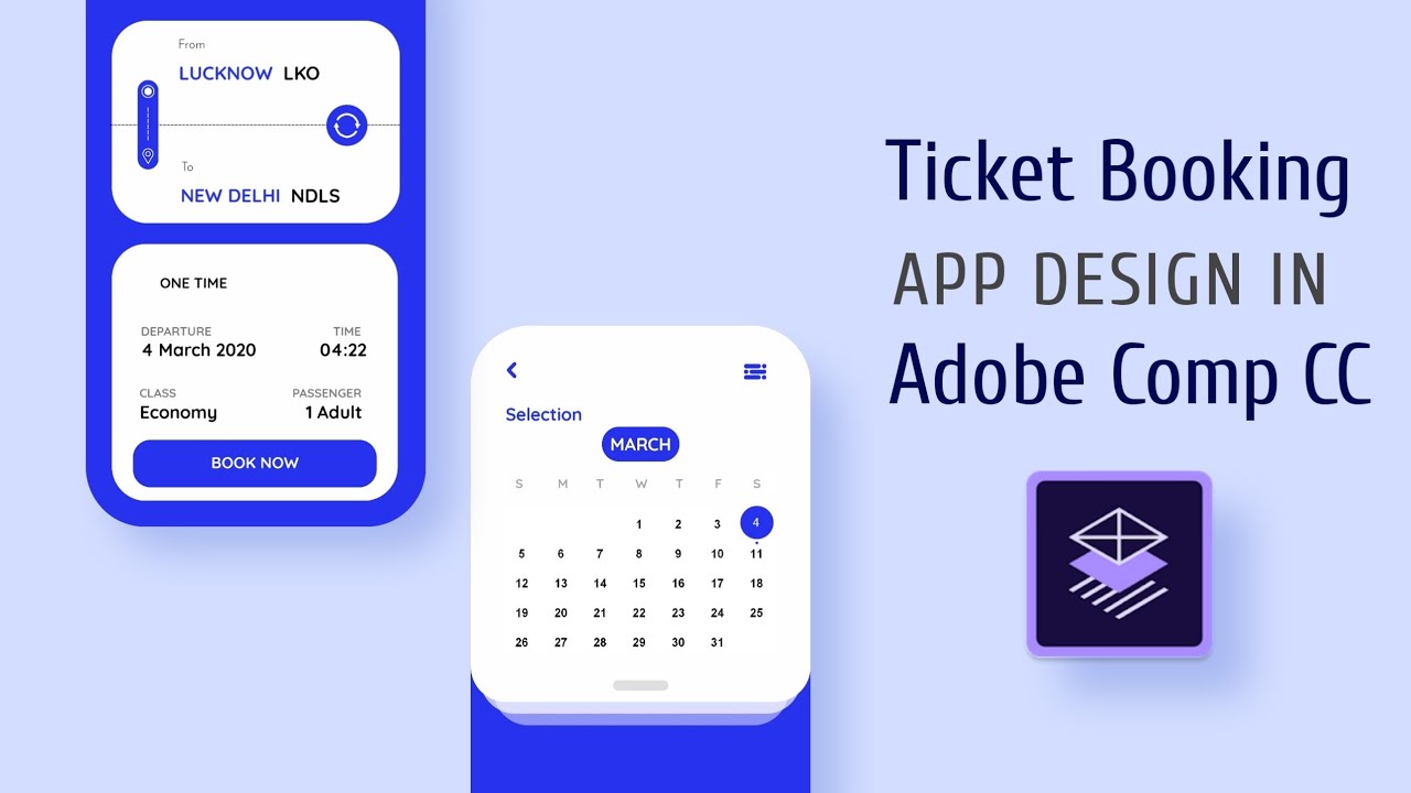 Making a Ticket Booking App in Android Phone! App UI Design Tutorial ...