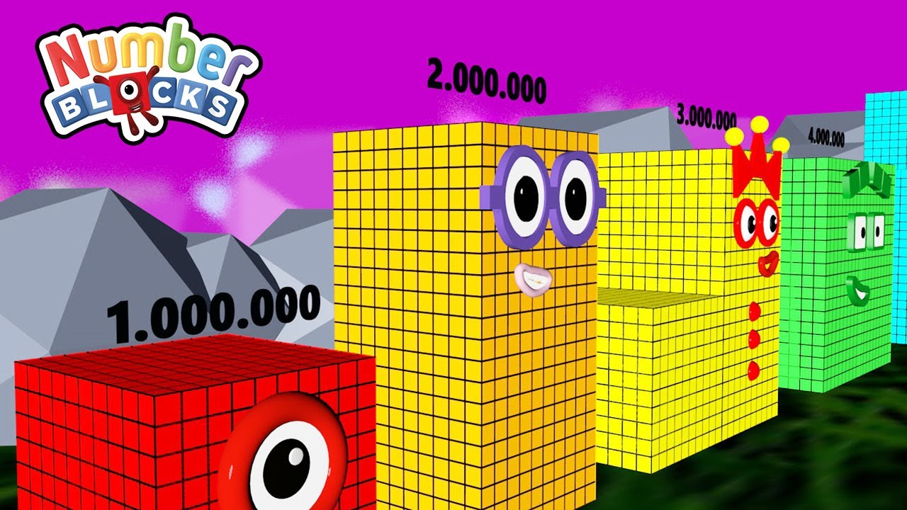 Numberblocks Comparison from Number 1 to 10,000,000 Million HUGE ...