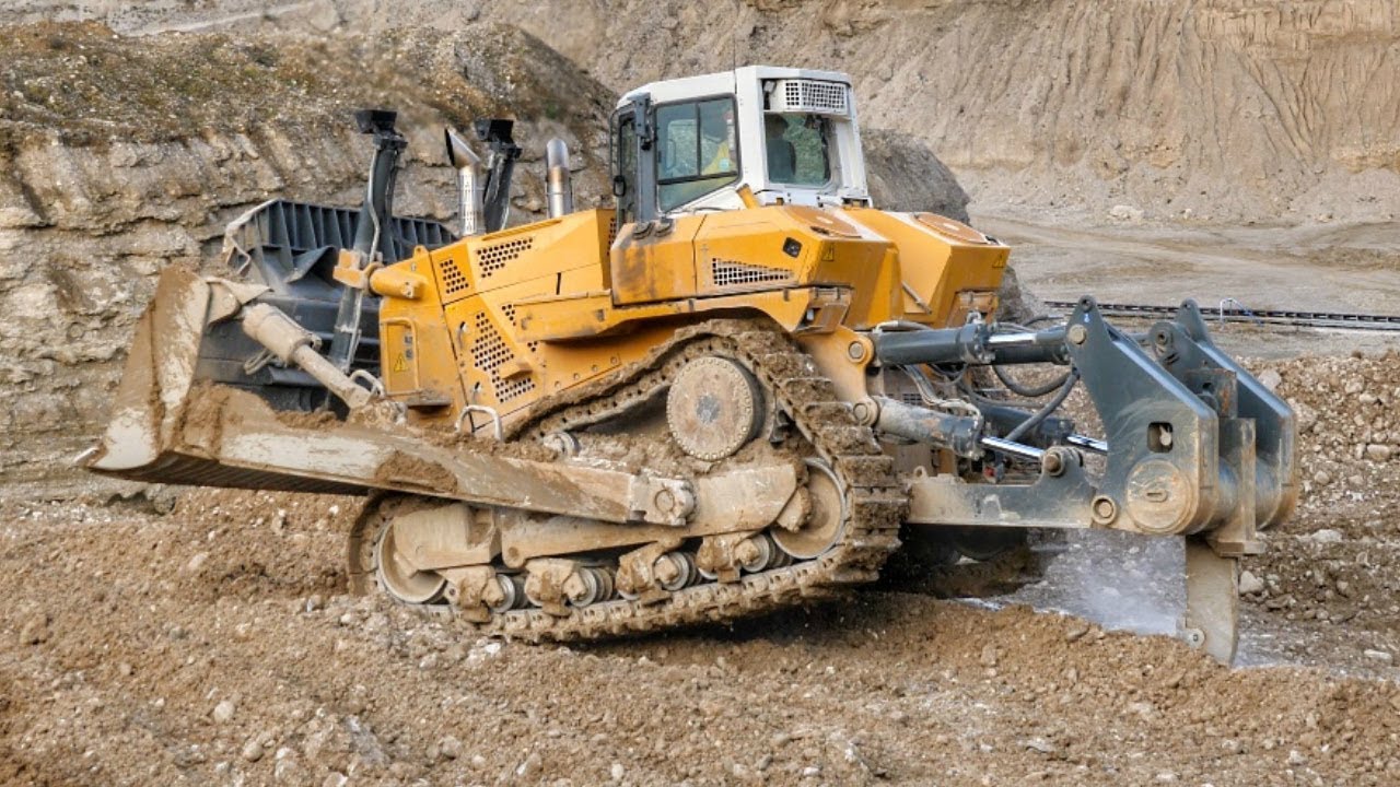 Liebherr's Largest Bulldozer Ripping - YouTube