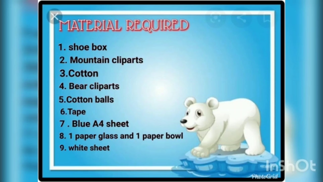 How to make Polar Bear 3D Craft for kids - YouTube