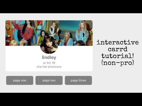 tutorial on this interactive non-pro carrd! - © se7aphim - YouTube
