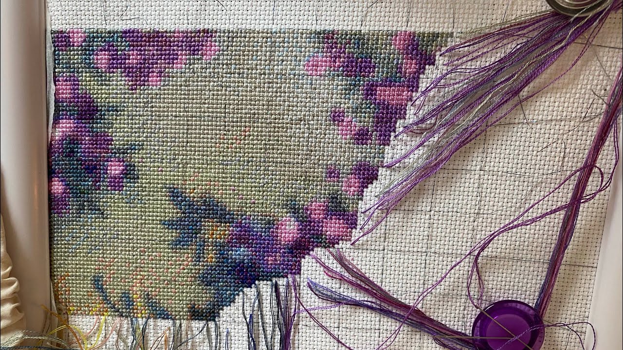 Cross Stitch: Stitch With Me #170 (with talking) - YouTube