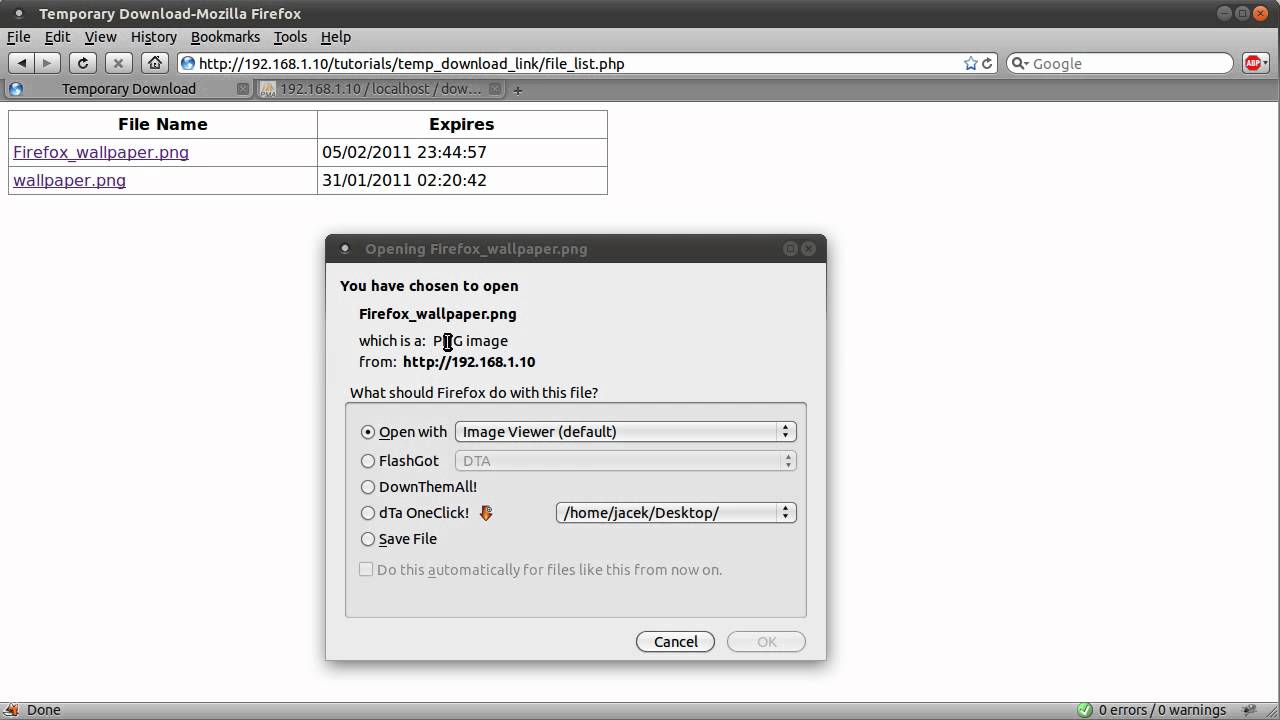 PHP Tutorial: Temporary Download Link [part 00] - YouTube