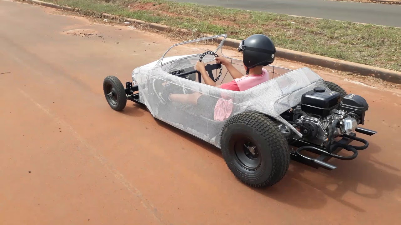 Mini fusca volksrod pt- teste com a carroceria - YouTube