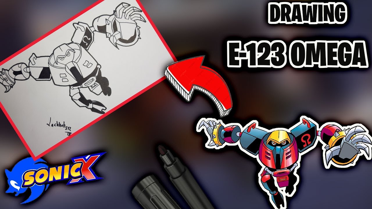 How To Draw E-123 Omega From Sonic The Hedgehog Step By Step - YouTube