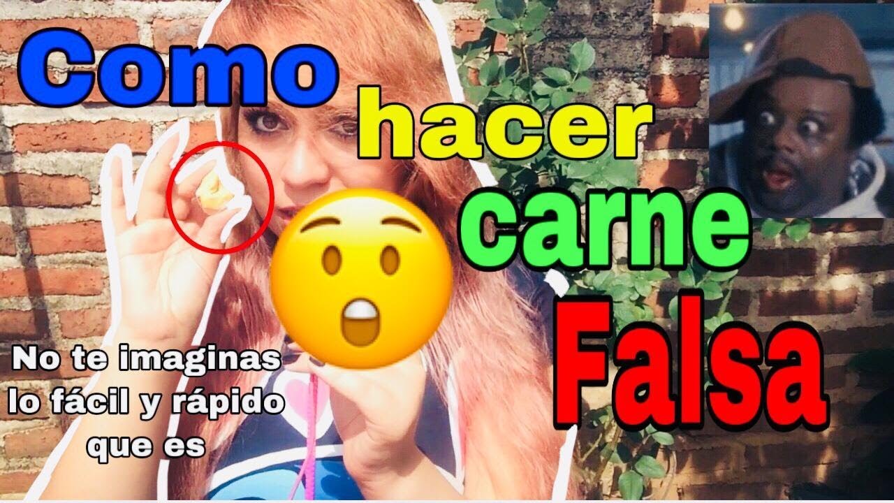Como hacer carne falsa | No creeras lo facil y rapido que es | hola soy ...