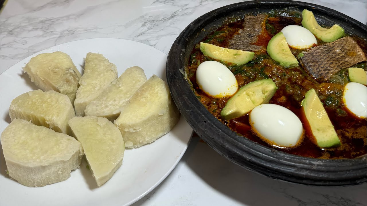 Authentic Ghanaian ampesi (yam and garden eggs recipe) #ghanafood # ...