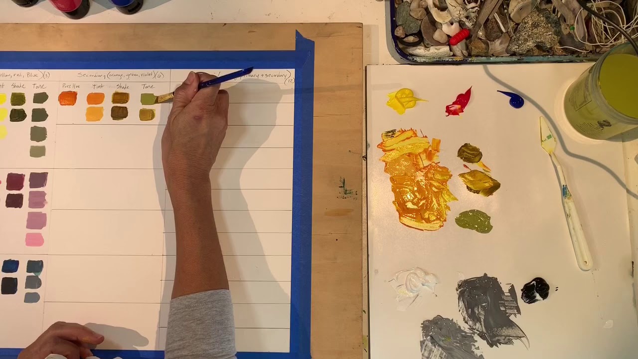 Mixing color value scales: Working with the color wheel - YouTube