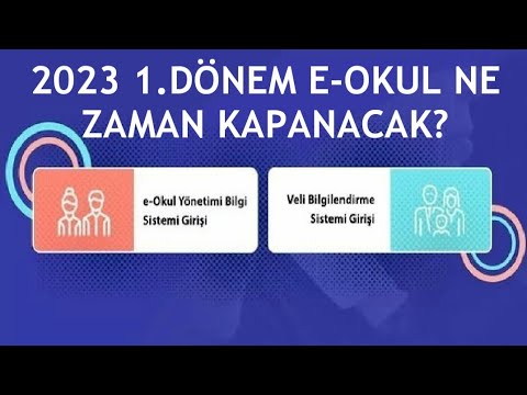 2023 1.Dönem E-Okul Ne Zaman Kapanacak?