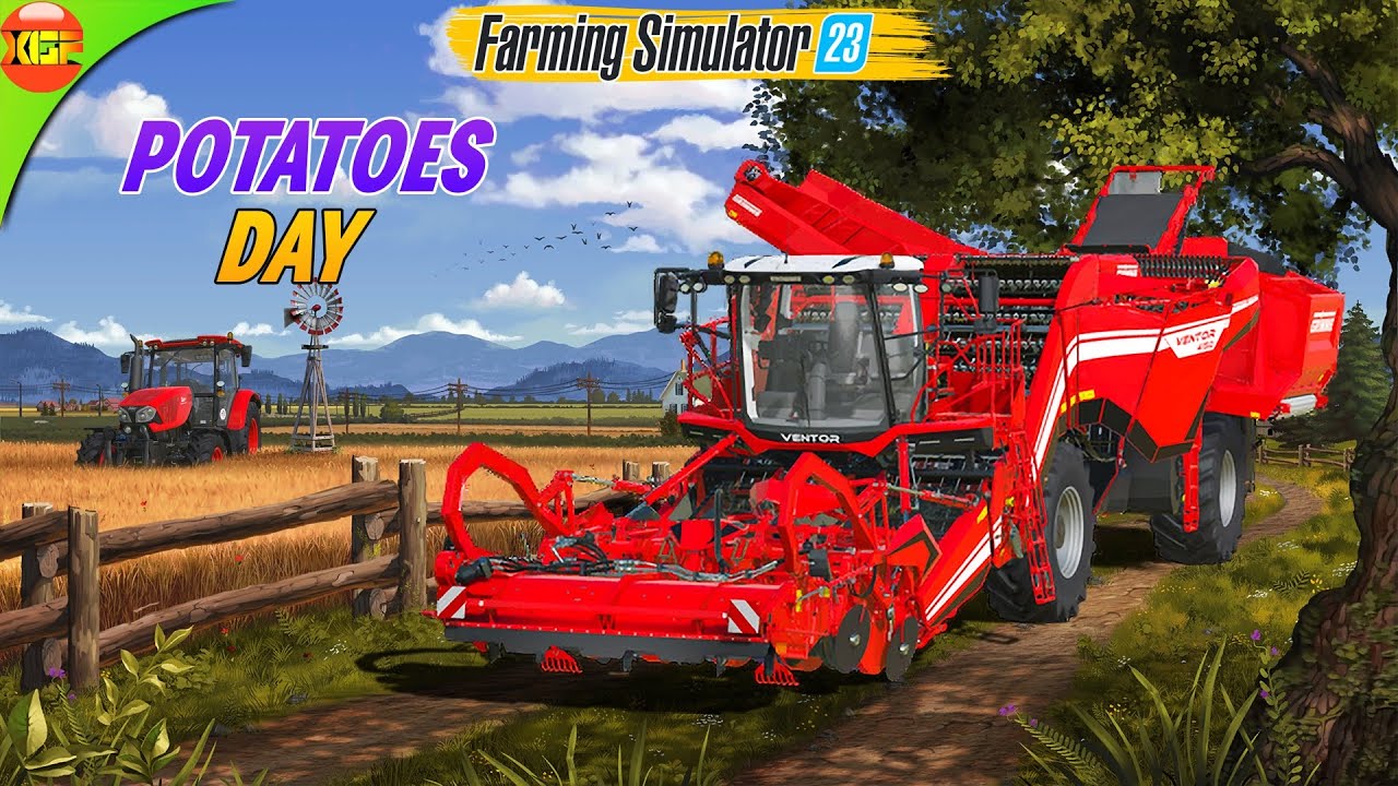 POTATOES Day! One Day with Every Crop | Farming Simulator 23 Mobile ...