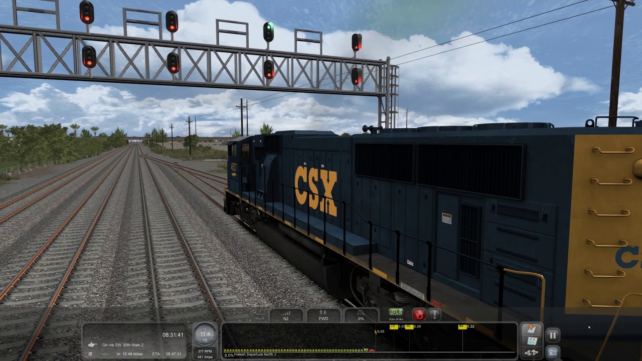 Train Simulator 2018 - [CSX SD70MAC] - Miami Macs- 4K UHD - YouTube