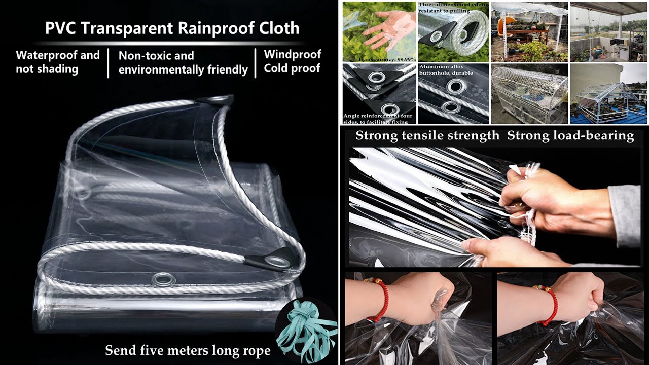 Transparent PVC Rainproof Cloth #aliexpress - YouTube
