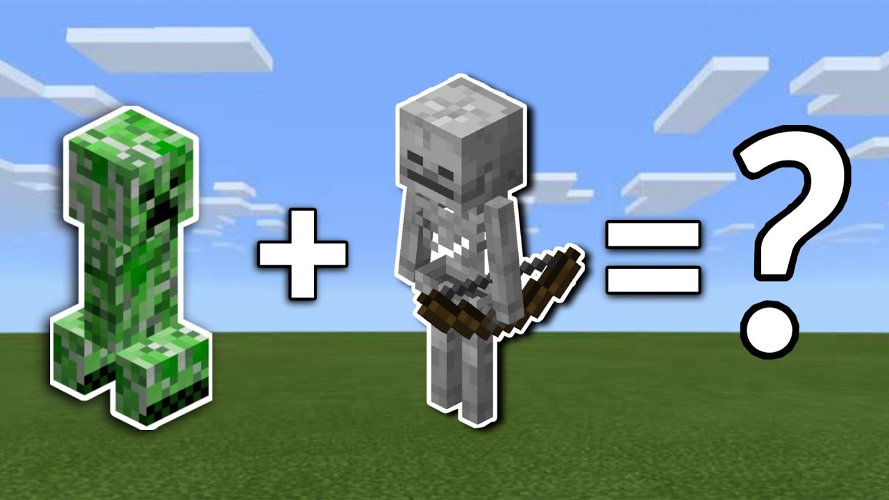 I Combined a Creeper and a Skeleton In Minecraft - YouTube