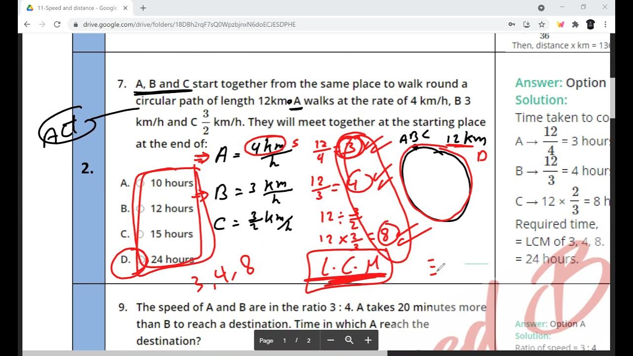 speed and distance problem solving -EST-Math -Mr.Bayoumyتواصل اسيستنت ...