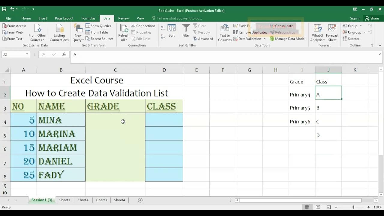 Create Data Validation List - YouTube