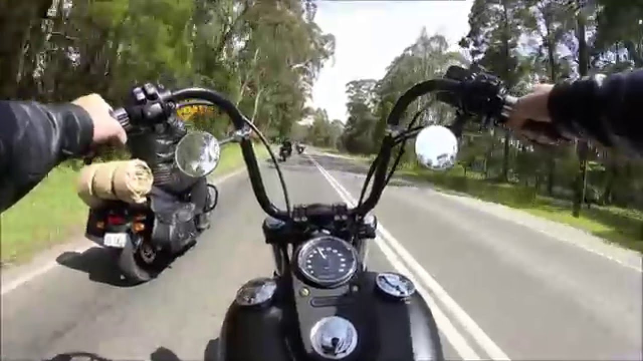 Harley Davidson Street Bob Ride with the boys - YouTube