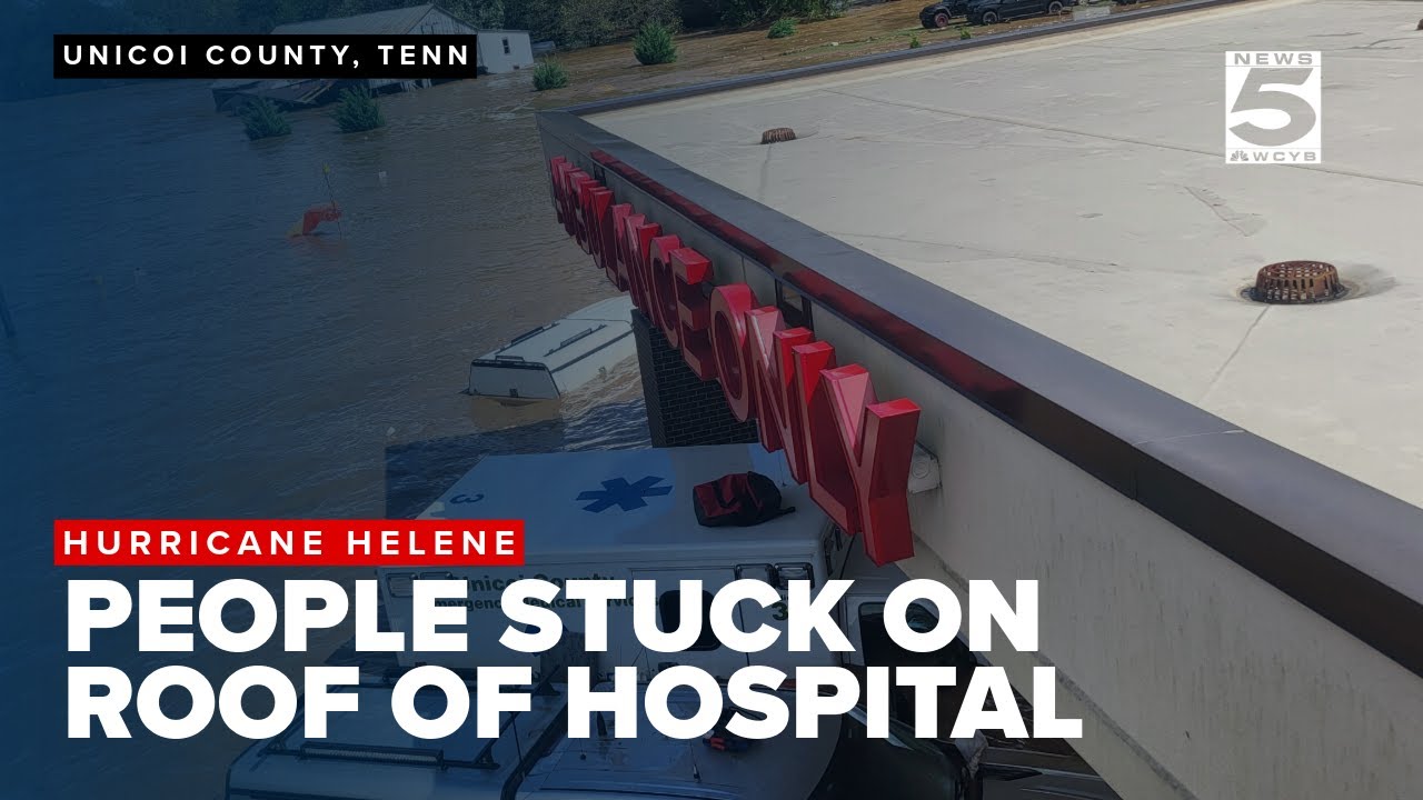 Unicoi County flooding update: More than 50 people stranded on roof of ...