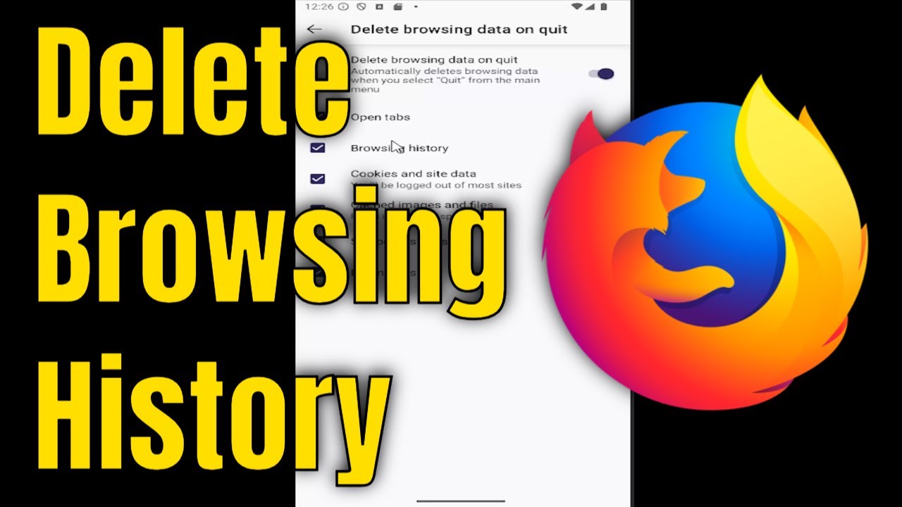 How to Delete Browsing History on Quit on Firefox Browser for Android ...