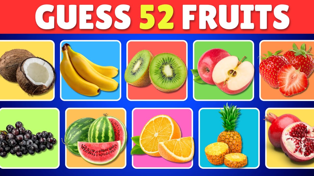 Guess the Fruit in 3 Seconds 🍍🍓🍌| 52 Different Types of Fruits | Fruit ...