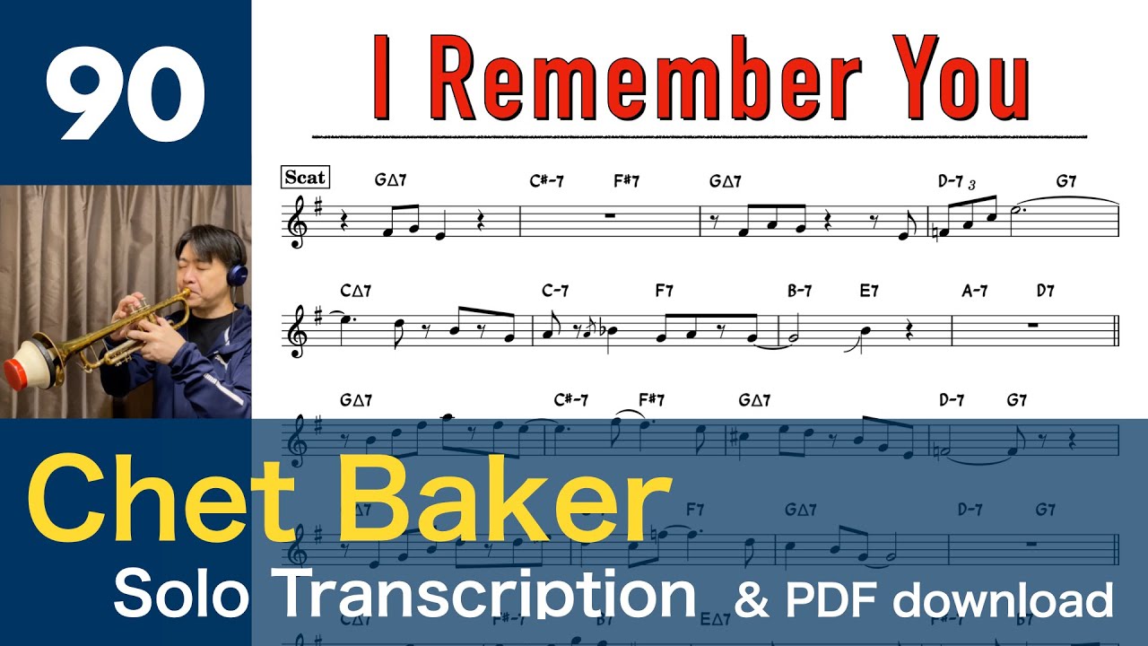 I Remember You [1983] (Chet Baker) Solo Transcription #90 - YouTube