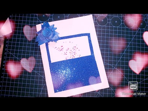 diy 3D pop up/glitter sheet card/ fomic sheet card/ how to make easy ...