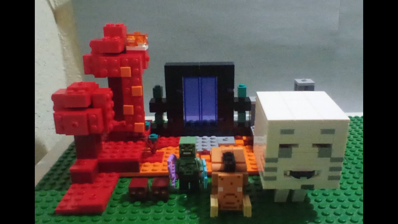 Lego Minecraft Set Building 13 (The Nether Portal Ambush) - YouTube