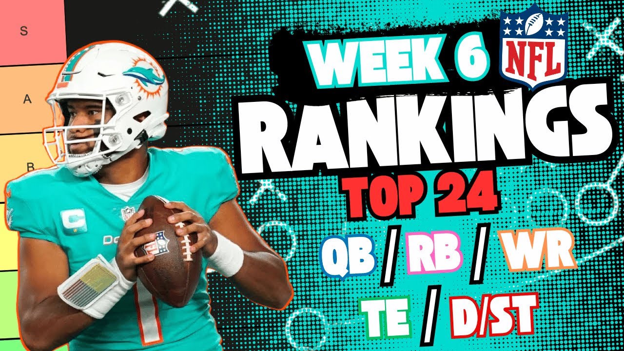 NFL Week 6 Rankings | Fantasy Football Stream #72 - YouTube