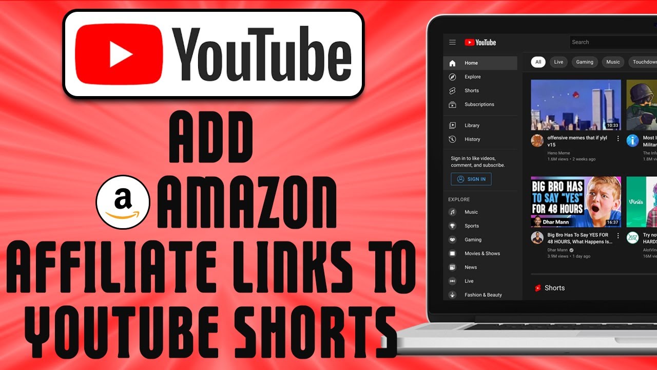How To Add Amazon Affiliate Links To YouTube Shorts (easy) - YouTube