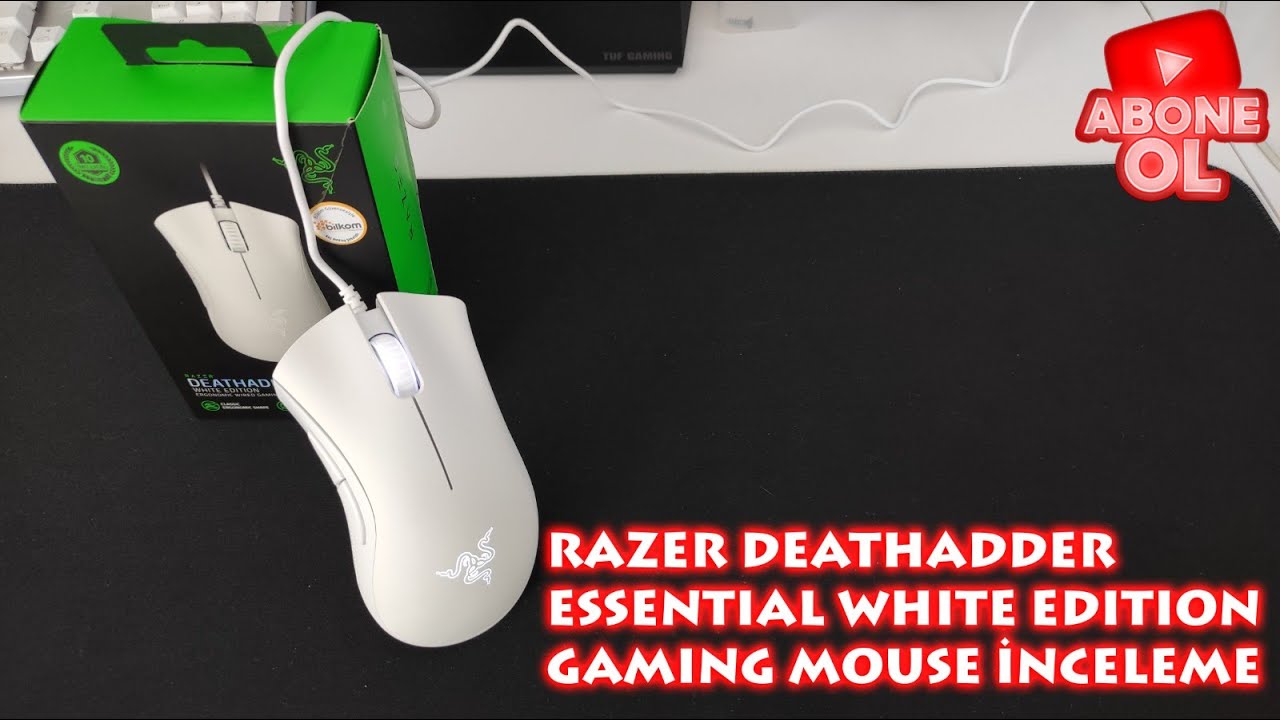 RAZER DEATHADDER ESSENTIAL WHITE EDITION GAMING MOUSE - YouTube