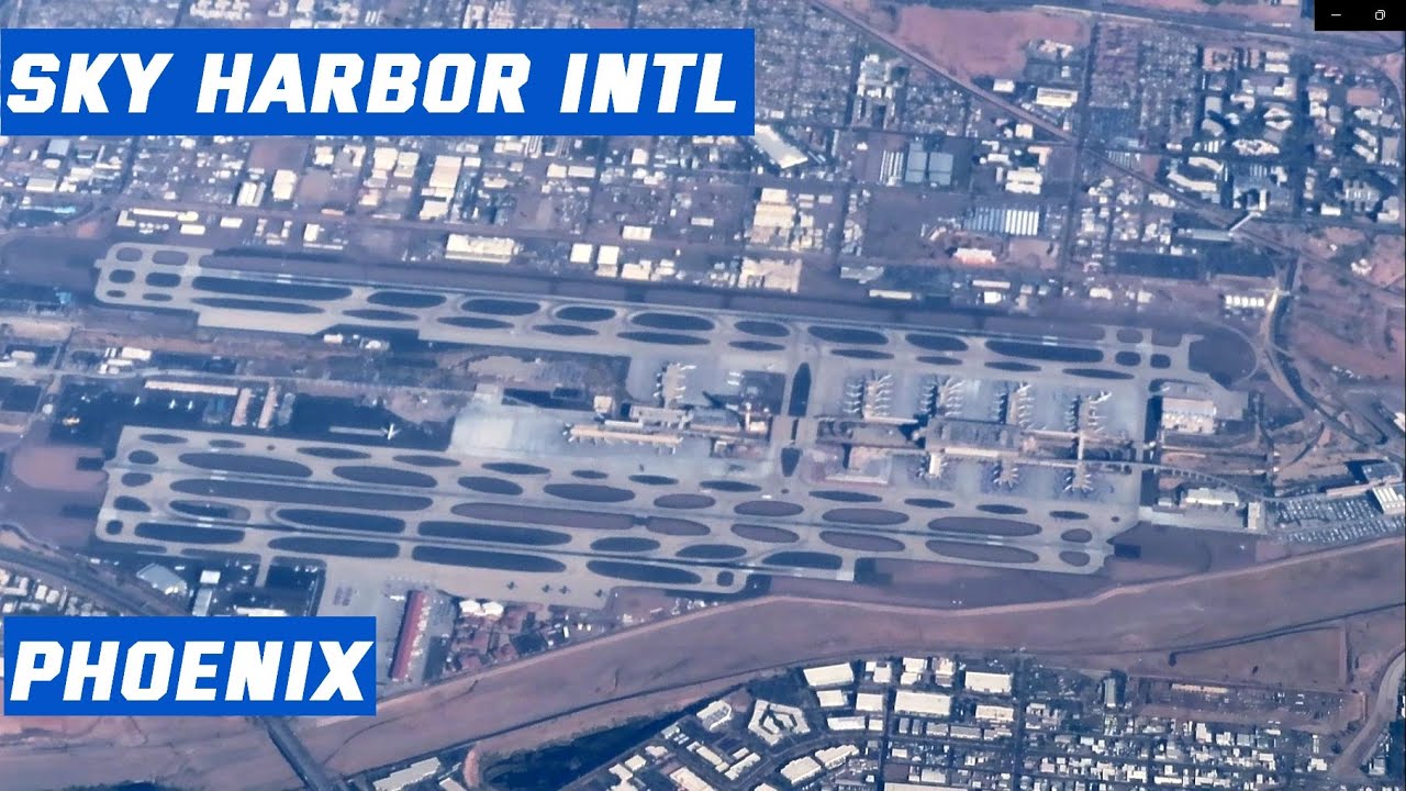 Aerial View of Phoenix Sky Harbor International Airport from Cruising ...
