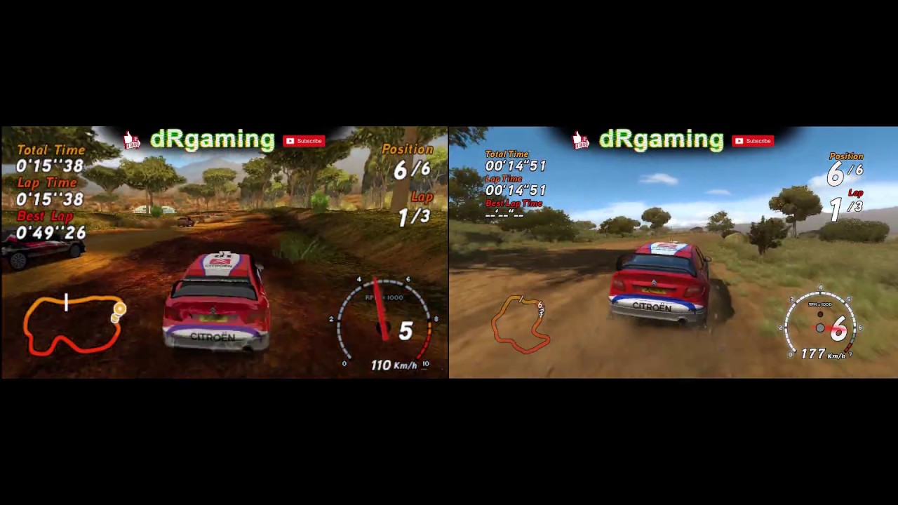 Sega Rally PSP vs PS3 Comparison - YouTube
