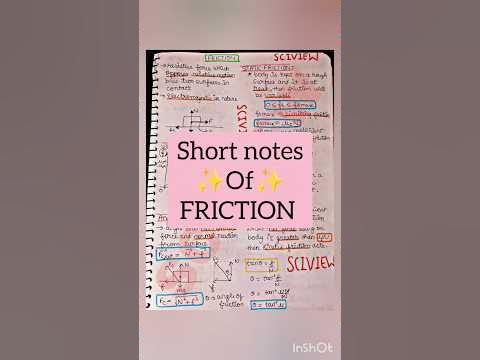 Friction short notes | sciView #jee #neet #cbse - YouTube