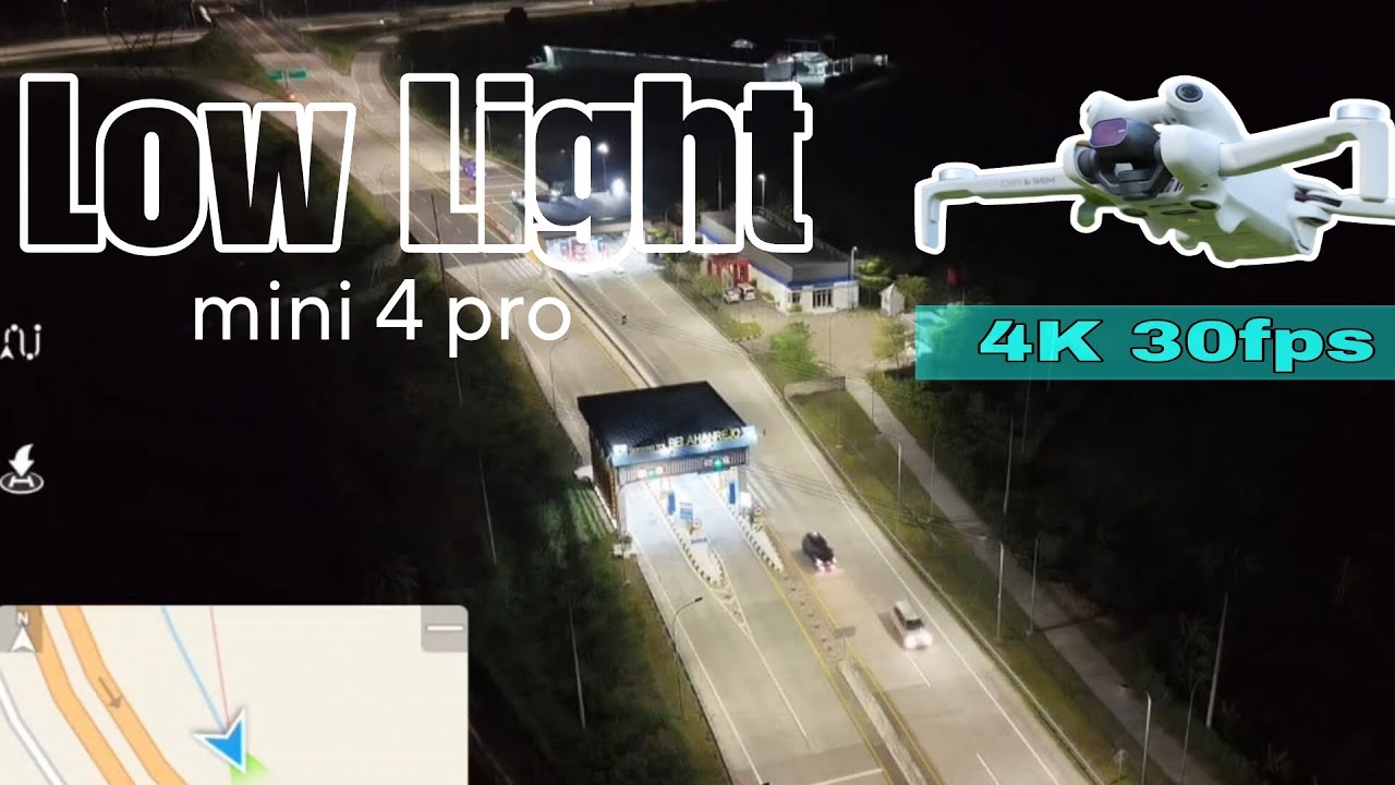 LOW LIGHT | Tes terbang mini 4 pro malam hari | 4k 30fps - YouTube