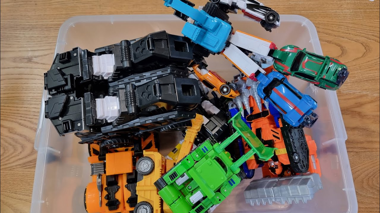 Bulldozer Excavator Truck Cranes Cars Robot Toy Transform HELLO CARBOT ...