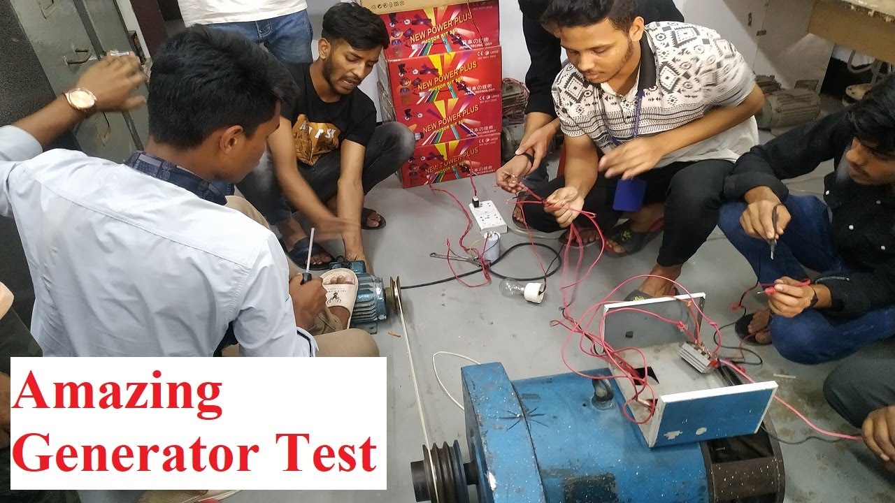3Phase Generator output voltage test without engine. Generator test ...