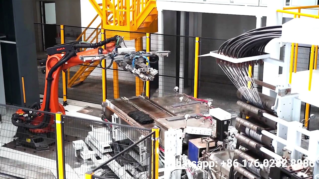 LFT-D fully automatic line for car parts molding - YouTube
