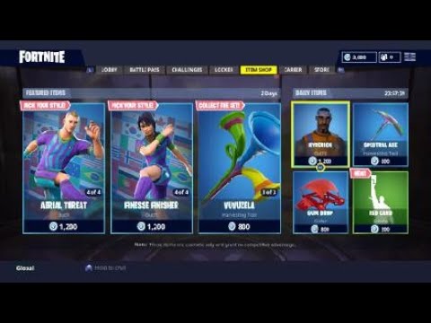 SOCCER 2018 WORLD CUP SKINS!! Fortnite Daily Item Shop RESET [JUNE 14 ...