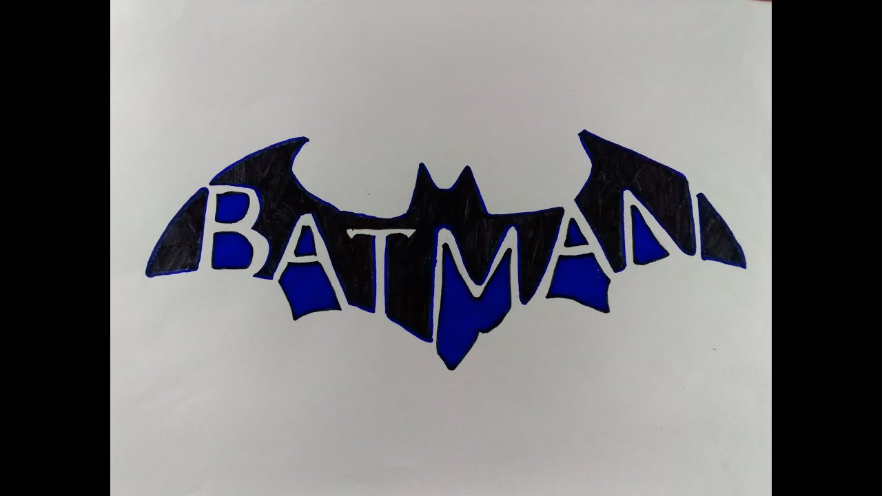 How To Draw Batman With Marker - YouTube