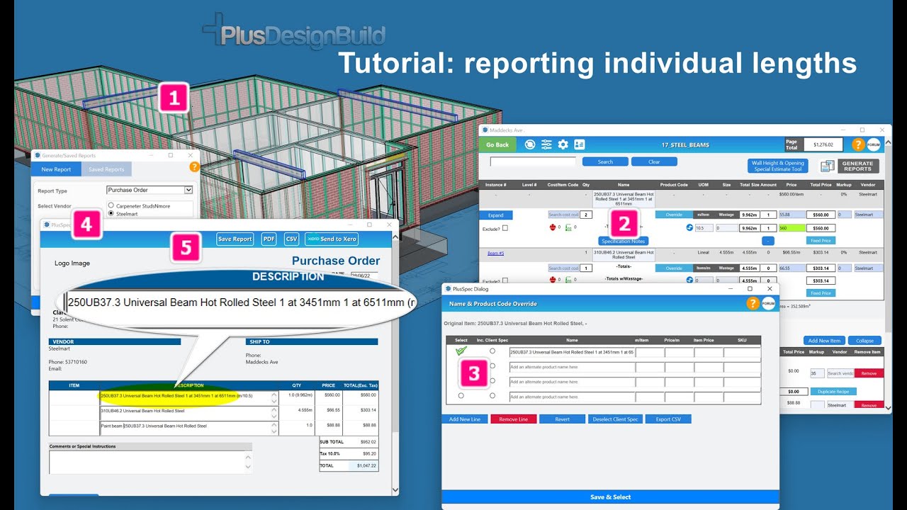 How to report and create purchase orders for individual lengths of ...