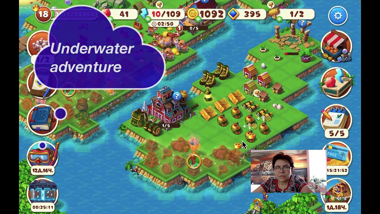 Tropical Merge and underwater adventure 18 level 14 ep - YouTube